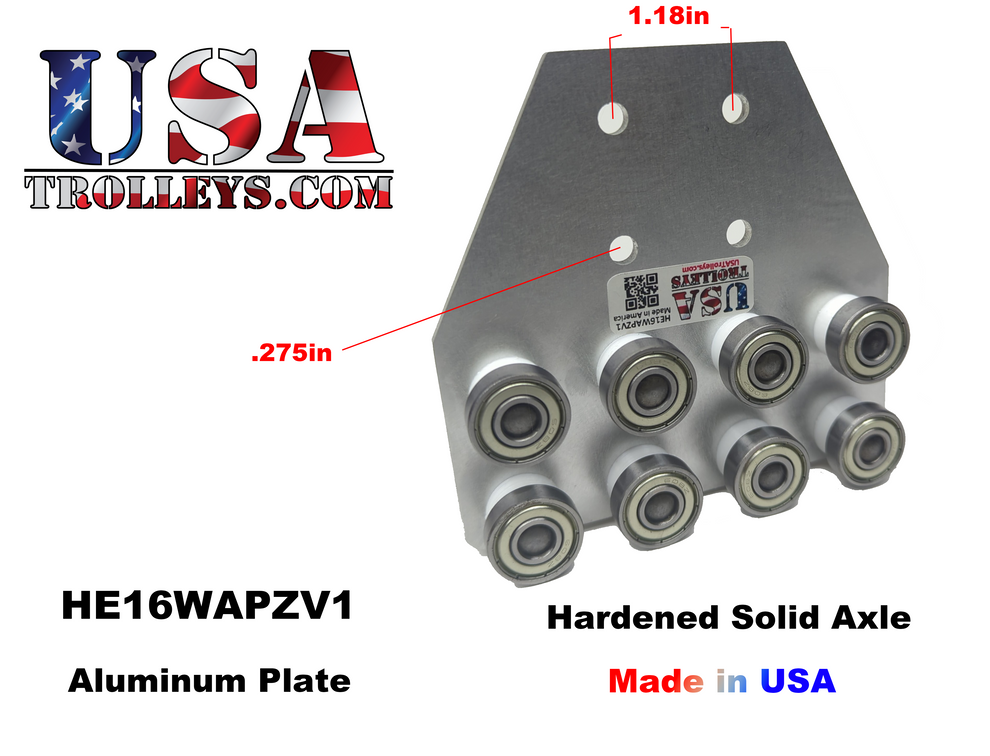 1-5/8" 16 Wheel Heavy Duty Metal Frame Strut Channel Trolley – USA Trolleys