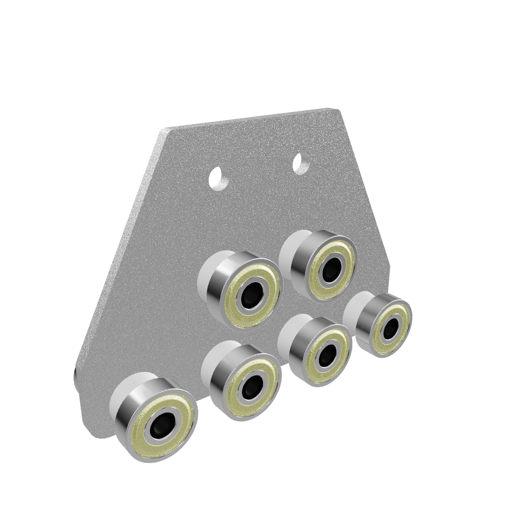 1-5/8" 12 Wheel HD Metal Strut Channel Trolley V2-Uni/Super-Strut USA ...